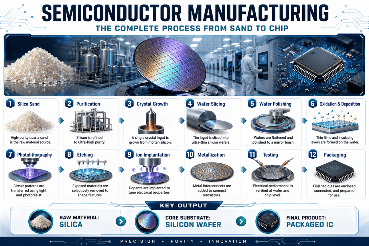 Semiconductor Manufacturing: The Complete Process from Sand to Chip ...
